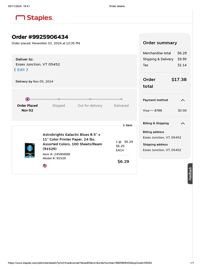 Order Details | PDF