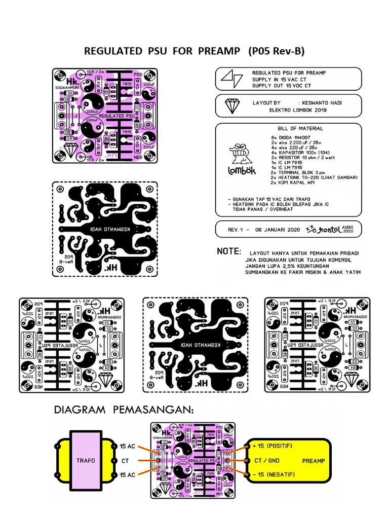 Regulated Psu For Preamp (Sfile | PDF
