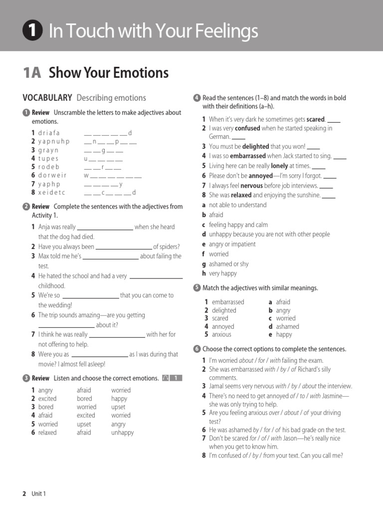 perspectives_workbook UNIT 1 | PDF | Happiness | Quality Of Life