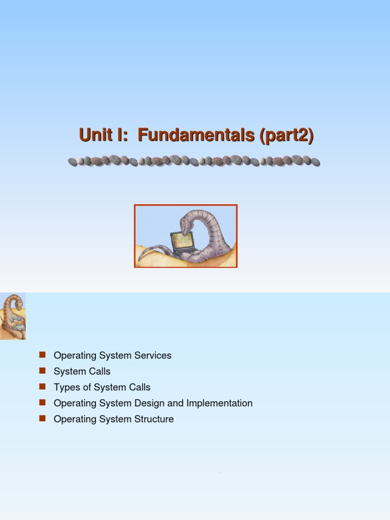 Unit I: Fundamentals (Part2) | PDF | Operating System | Application ...