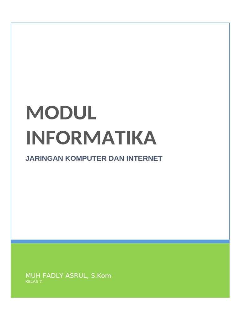 Modul Ajar Informatika Jaringan Komputer Dan Internet Fase D 3 | PDF