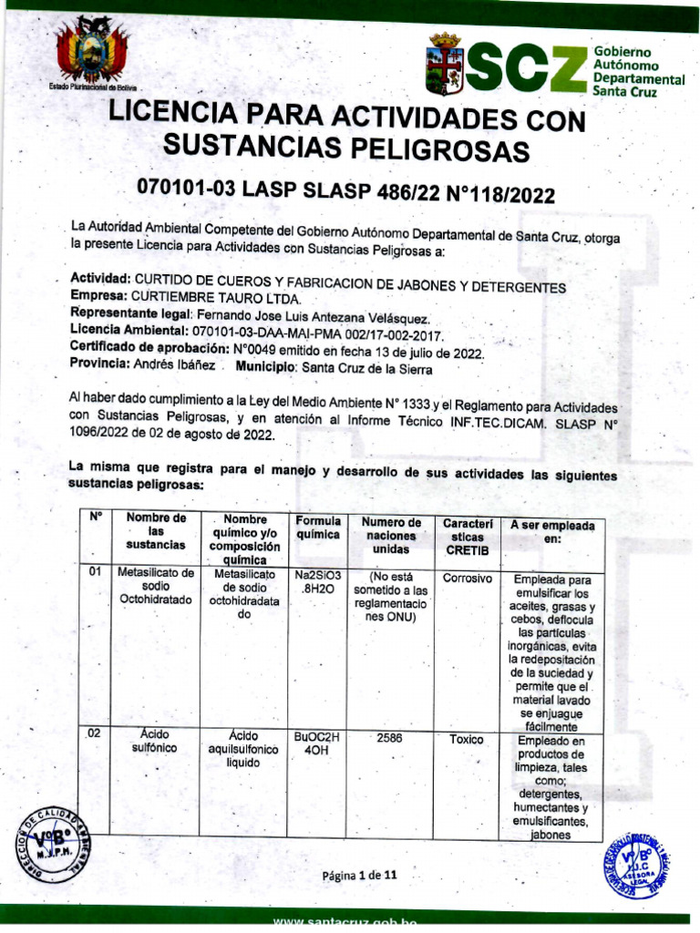 Lasp | PDF | Residuos | Sustancias químicas