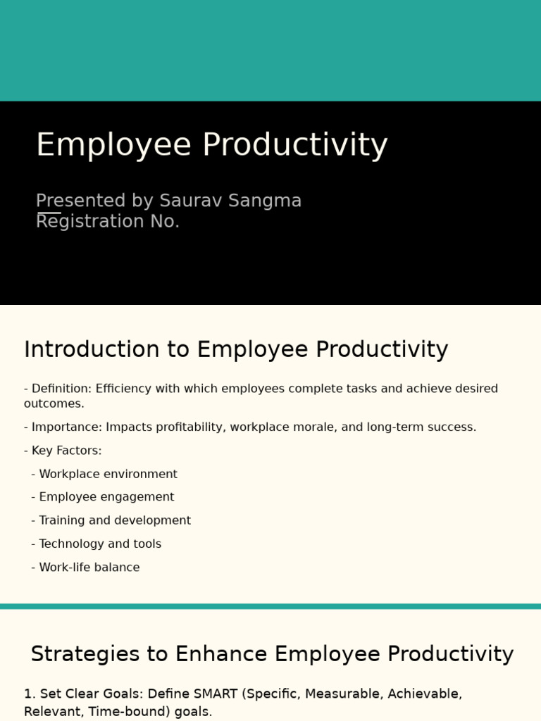 Employee Productivity | PDF