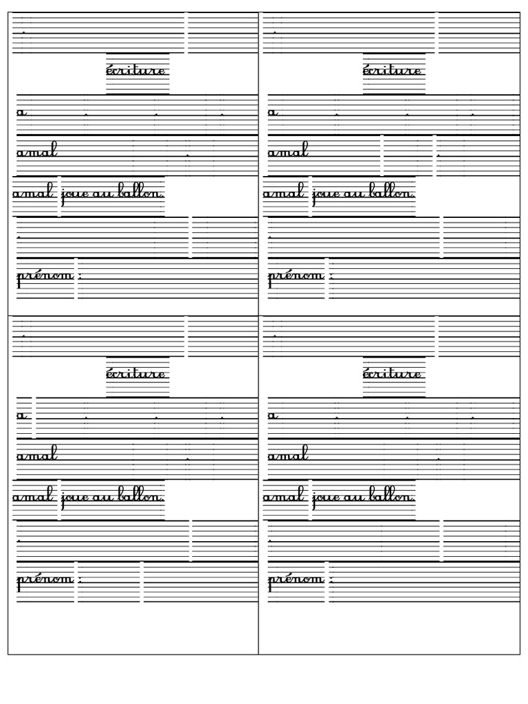 Cahier D'écriture | PDF