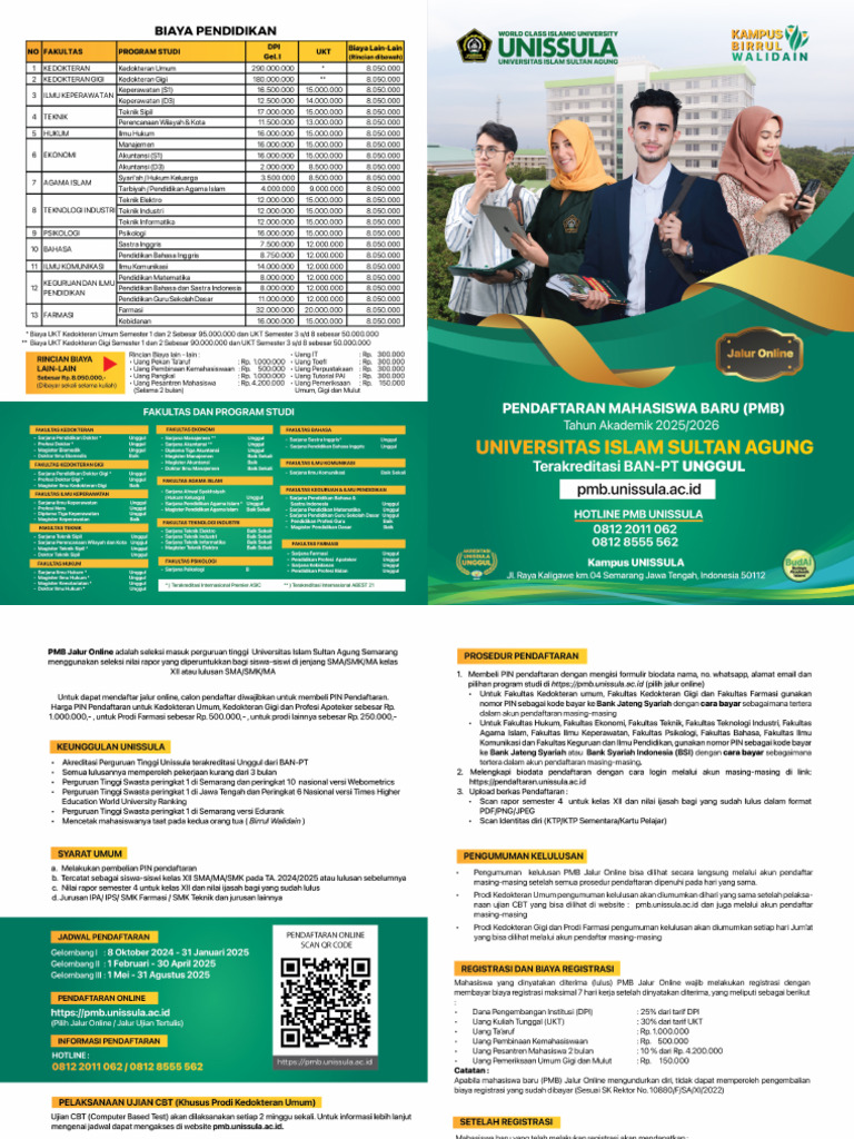 Brosur PMB Unissula | PDF