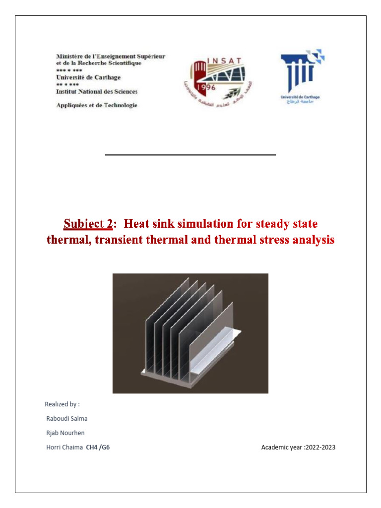 Module: CAO. Procédés Chimiques: TP: The CFD Simulation Software | PDF | Heat Transfer | Heat