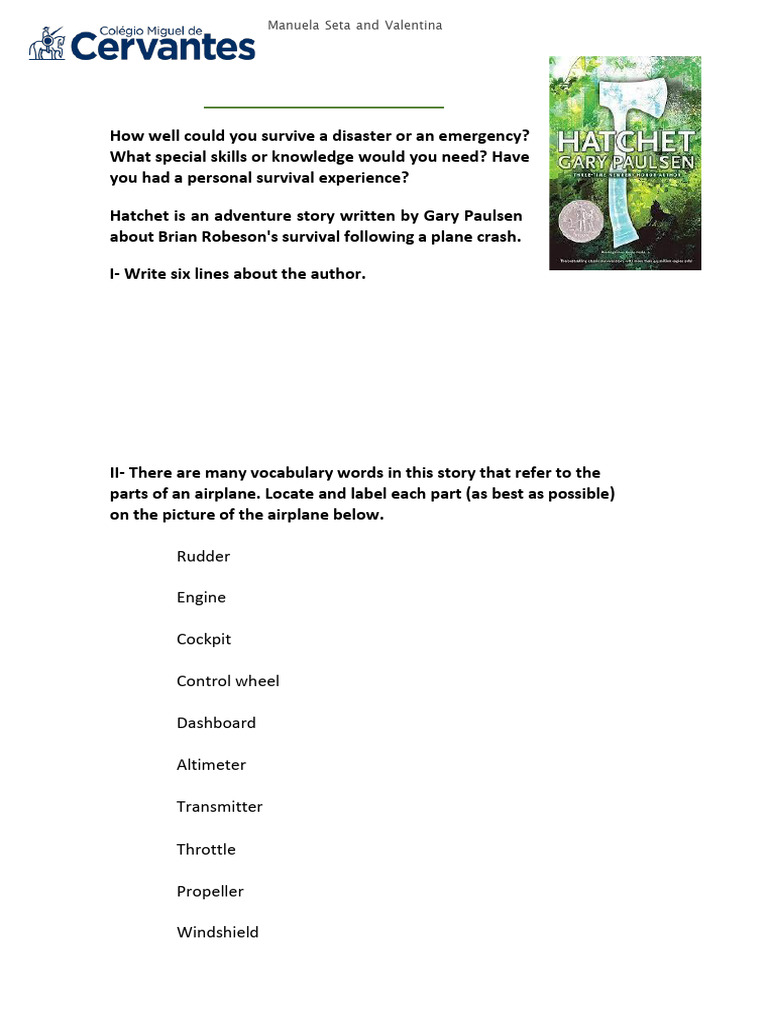 Book Project - Hatchet | PDF | Lynx