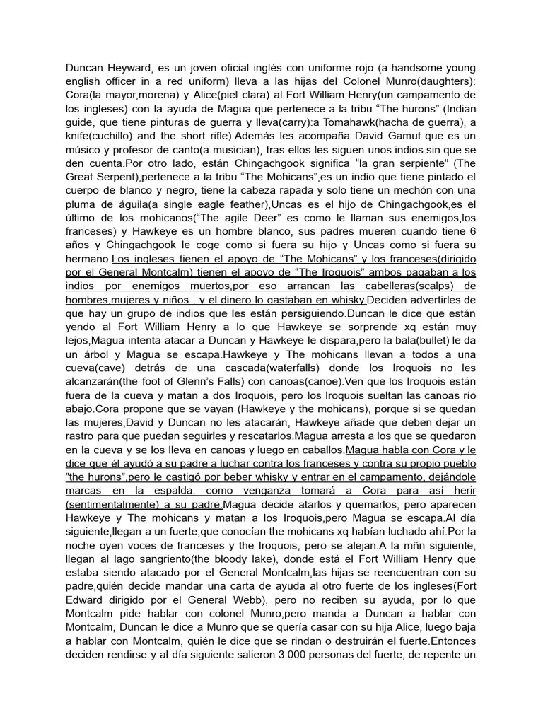 The last of Mohicans | PDF