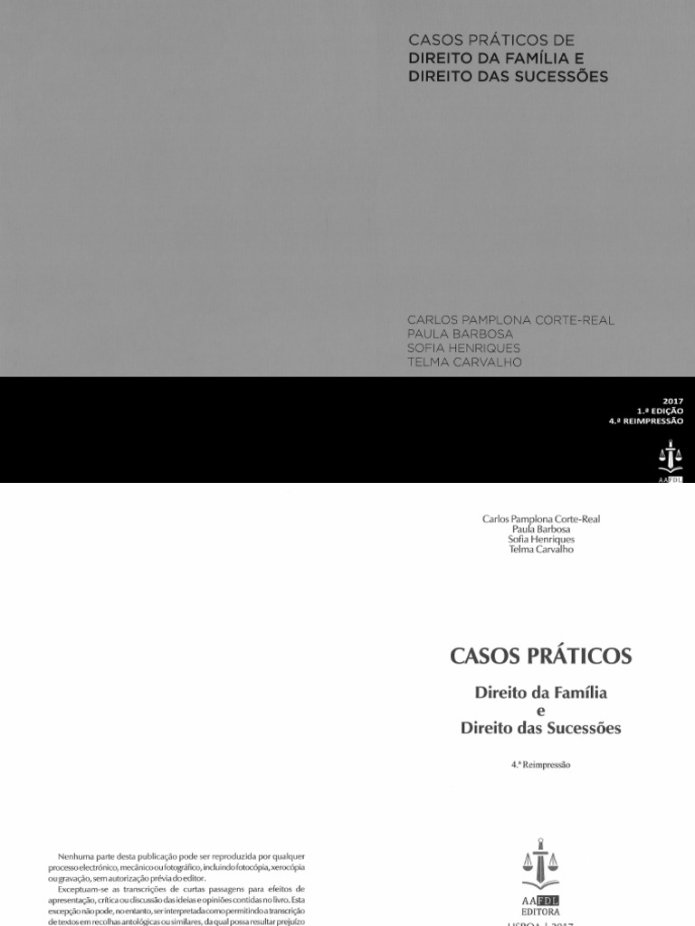 Casos Prácticos de Direito Da Família e Direito Das Sucessões (Carlos ...