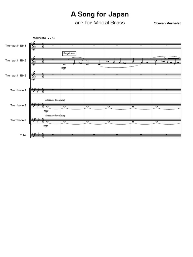A Song For Japan - Mnozil Version - Score | PDF