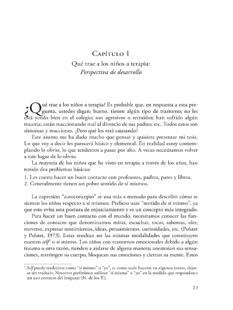 Oaklander, V. (2013) - 1. Qué Trae A Los Niños A Terapia Perspectiva ...