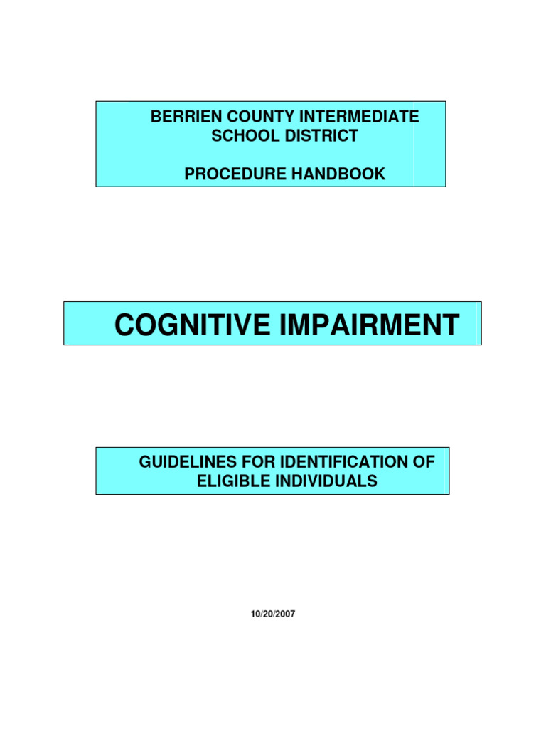 CI Guidelines Handbook | PDF | Intellectual Disability | Special Education