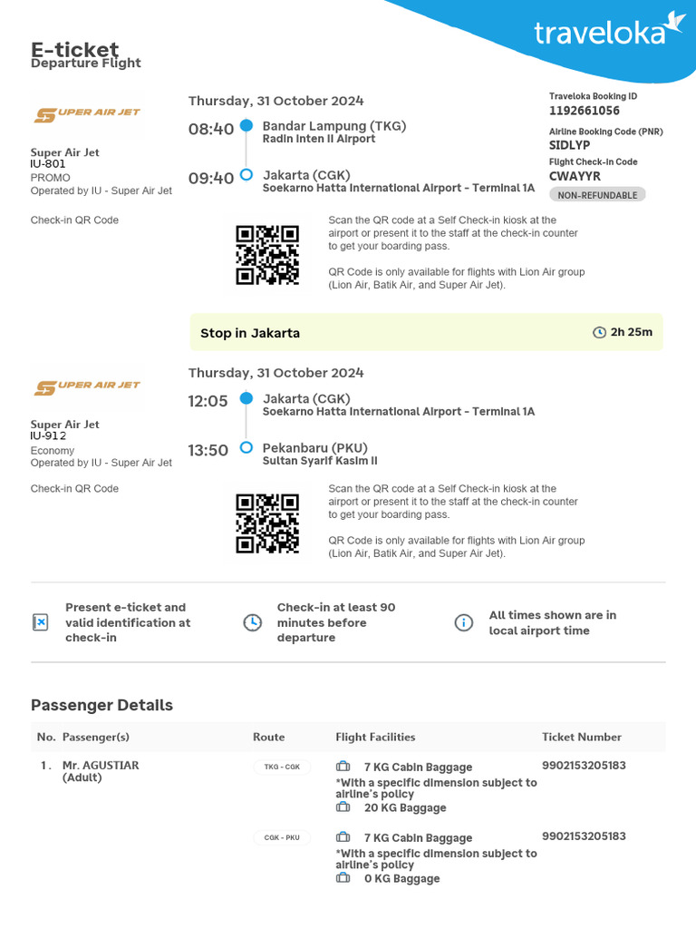 Fajril Anwar Ahda TKG Cwayyr Pku Flight - Originating | PDF | Civil ...