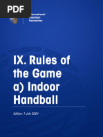 Ihf - Handball Rules Book | PDF | Referee | Sports Rules And Regulations