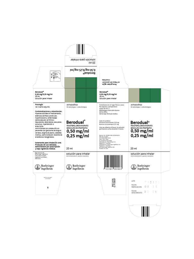 Berodual Instrucciones | PDF | Medicina CLINICA | Enfermedades y trastornos