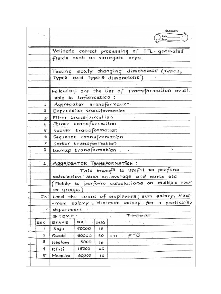 Aggregator Tansformation | PDF