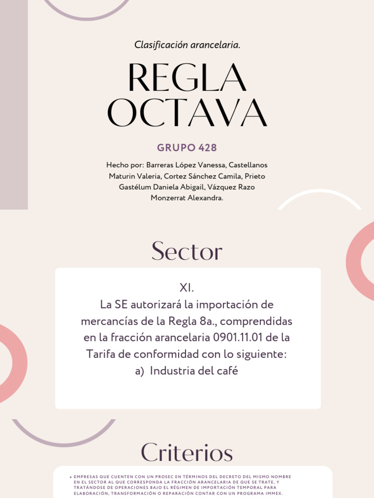 Regla Octava | PDF | café | Economias