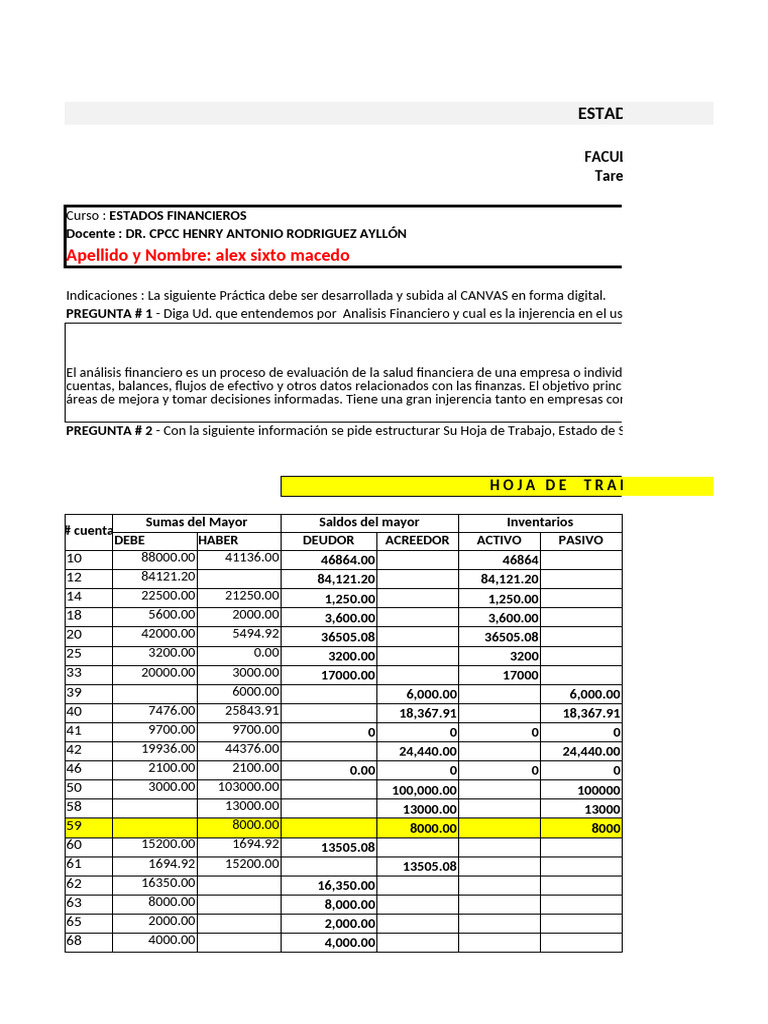 TA3 Contabilidad | PDF | Contabilidad | Estado financiero