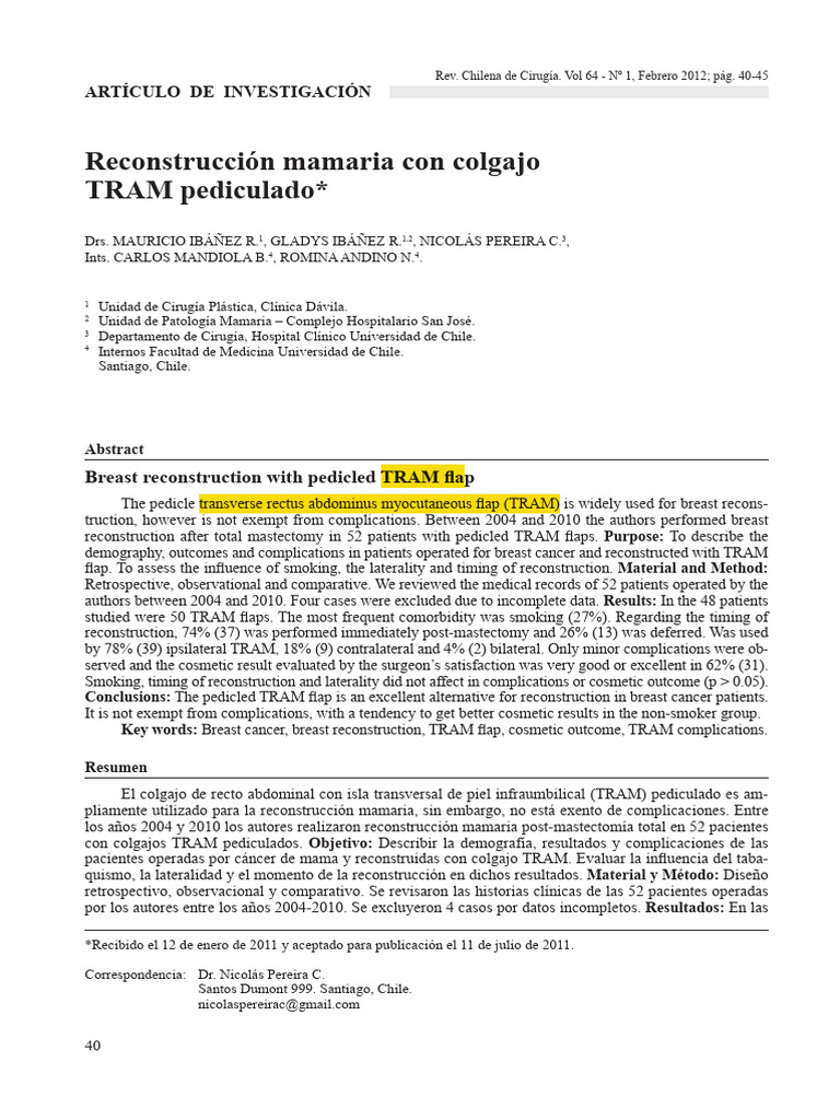 Colgajo TRAM | PDF