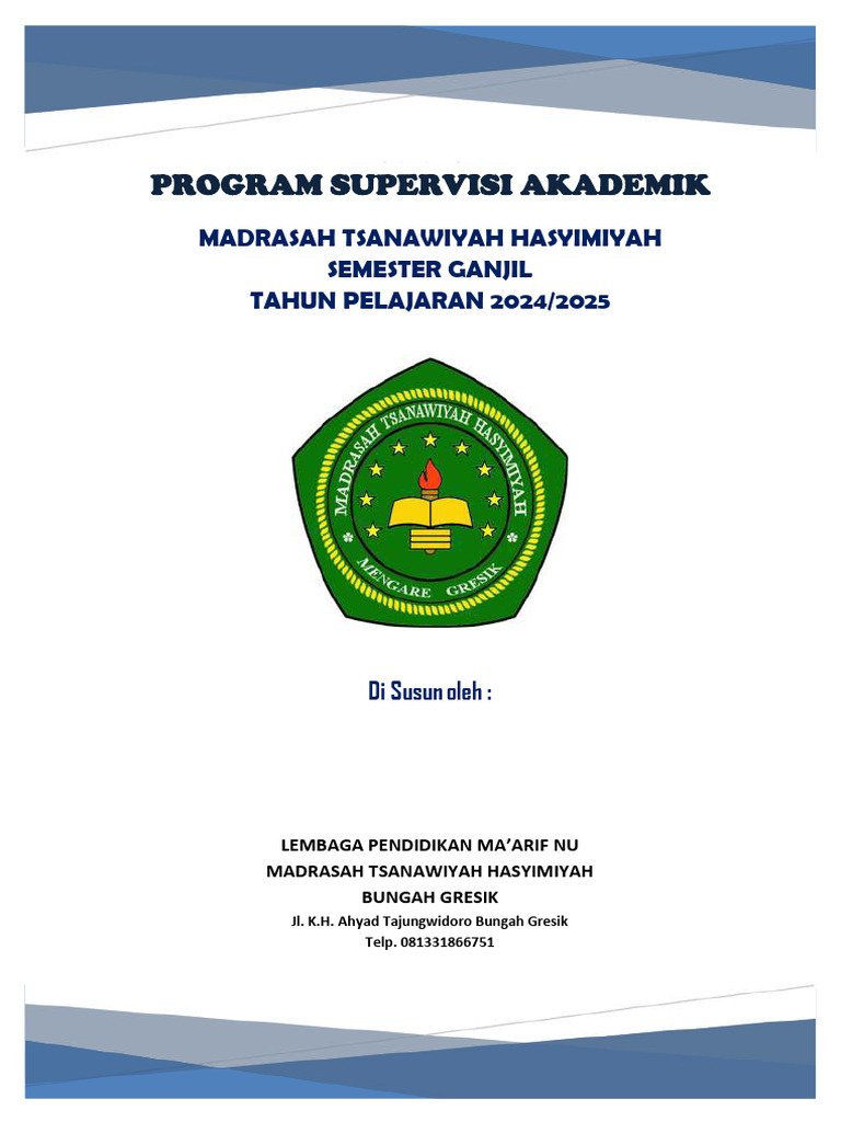 Program Supervisi MTs HASYIMIYAH SMT Ganjil 2024-2025 | PDF