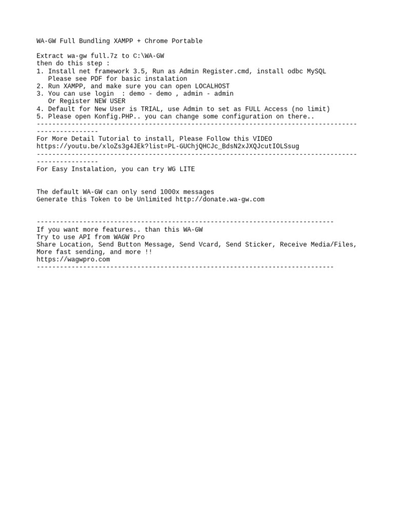 Read Me - How To Install Wa-Gw | PDF | Computers