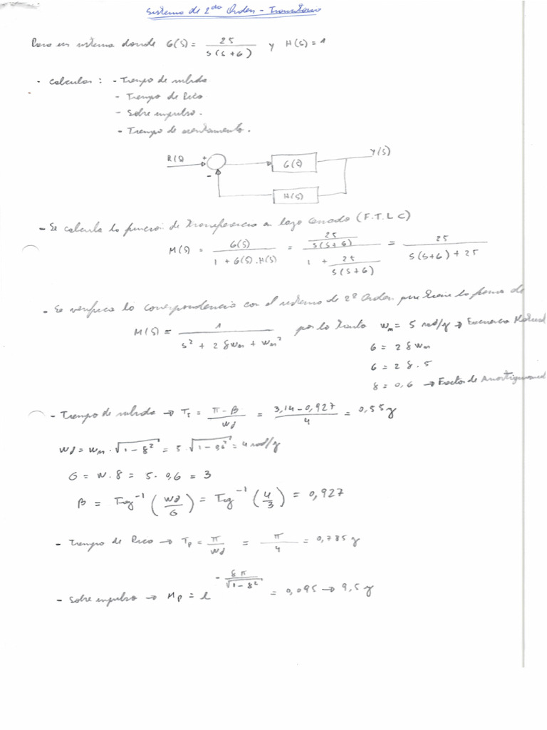 Ejemplo N° 1, Sistema de 2° Orden | PDF