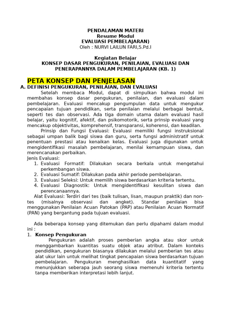 Modul Eval KB 1 | PDF | Karier & Perkembangan