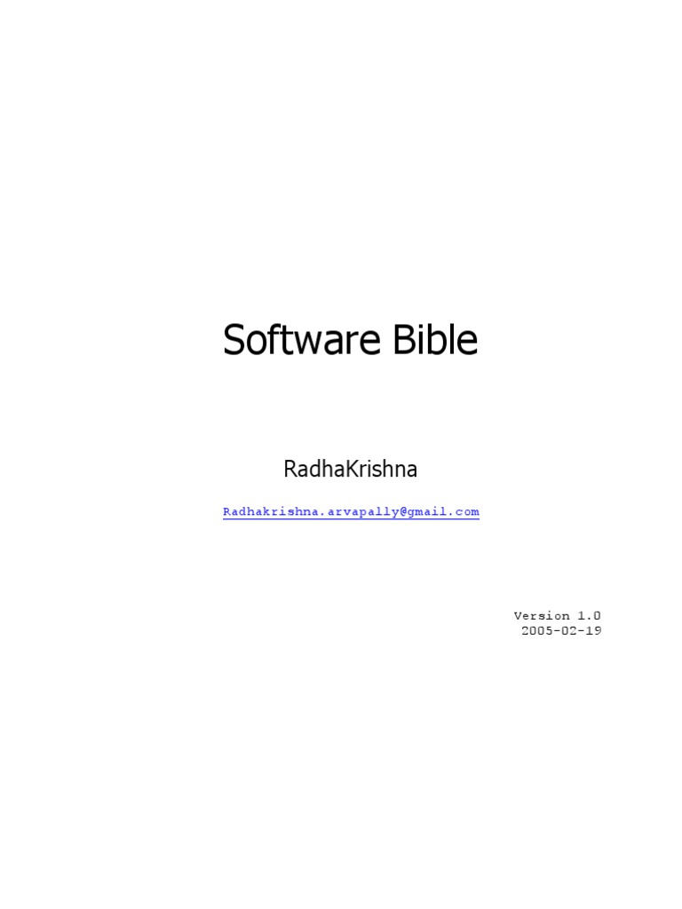 Software Bible | PDF | Compact Disc | Video