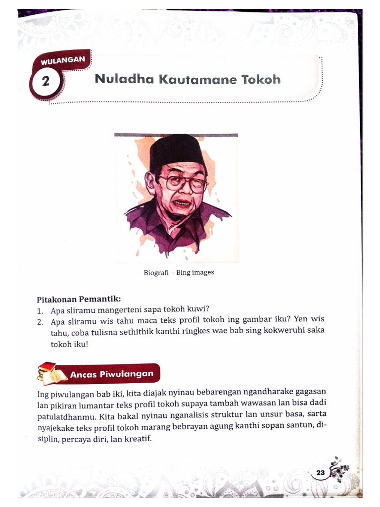 Bahasa Jawa Bab Teks Profil Tokoh | PDF