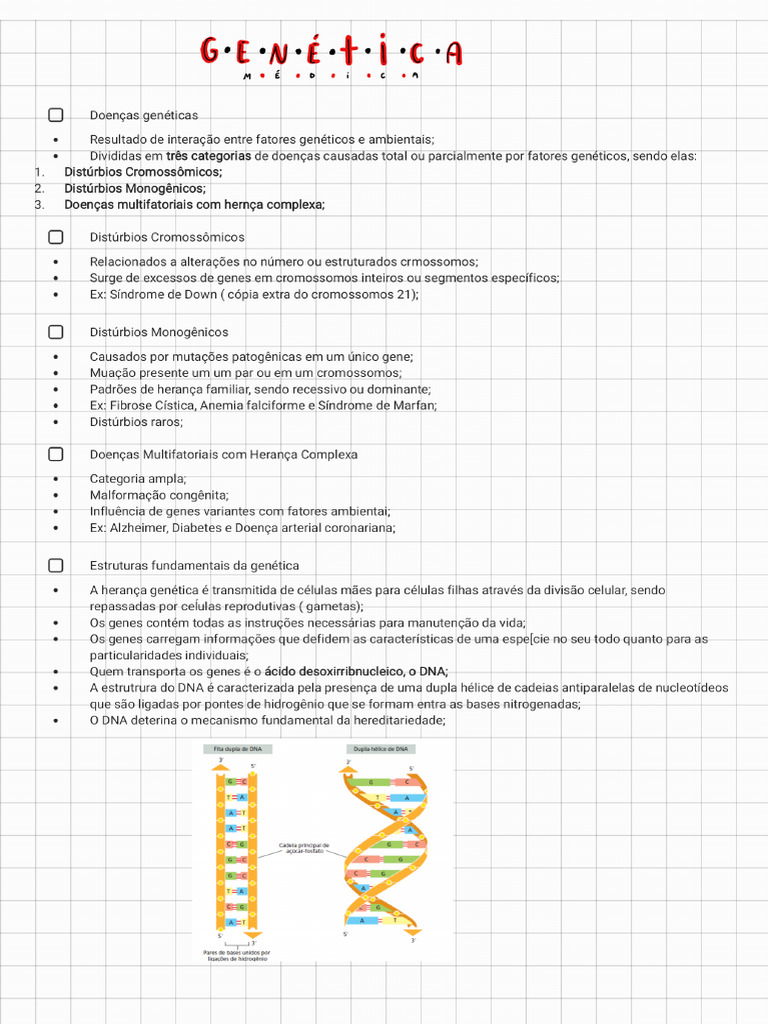 Resumo Genética 1 Etapa - 241014 - 183605 | PDF