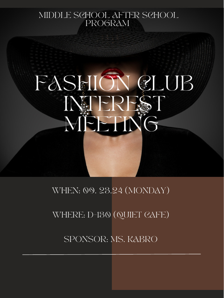 Fashion CLUB Interest Meeting | PDF