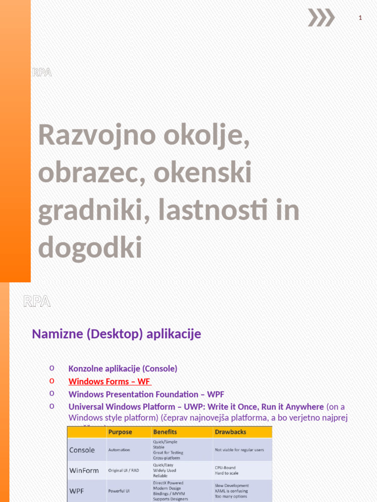 RPA1 - Osnove | PDF
