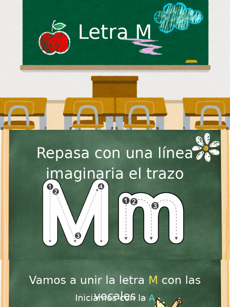 Presentación Educativa Sílabas Letra M | PDF