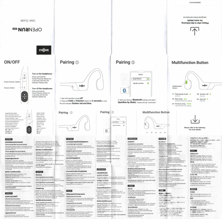 Manual Audifonos Shokz OpenRun s803 | PDF