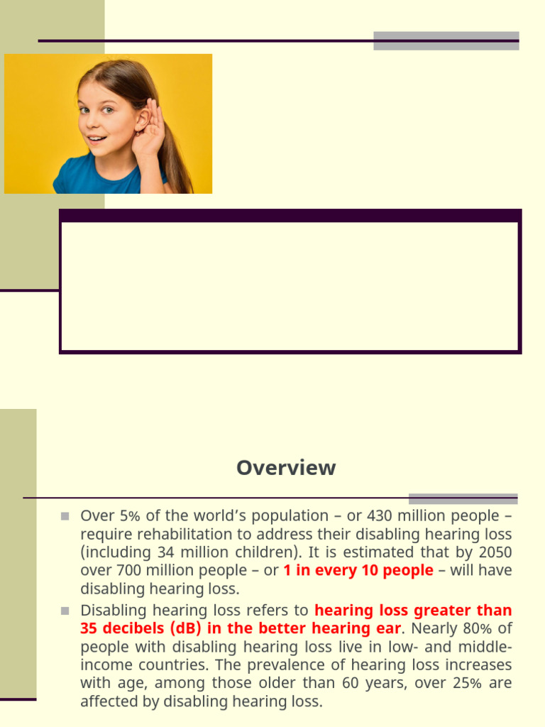 Intervention For Hearing Loss | PDF | Hearing Loss | Individualized ...
