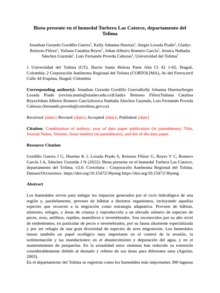 Rtf-Cortolima 0673 21-318 022-v2.0 | PDF | Humedal | Entorno natural