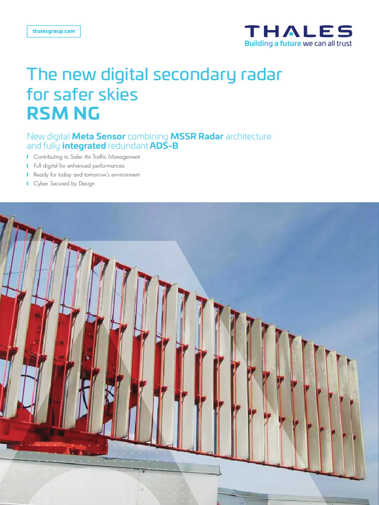 DataSheet Thales RSM NG Secondary Radar (EN) Web Mar2021 - R3 | PDF | Computer Security | Security