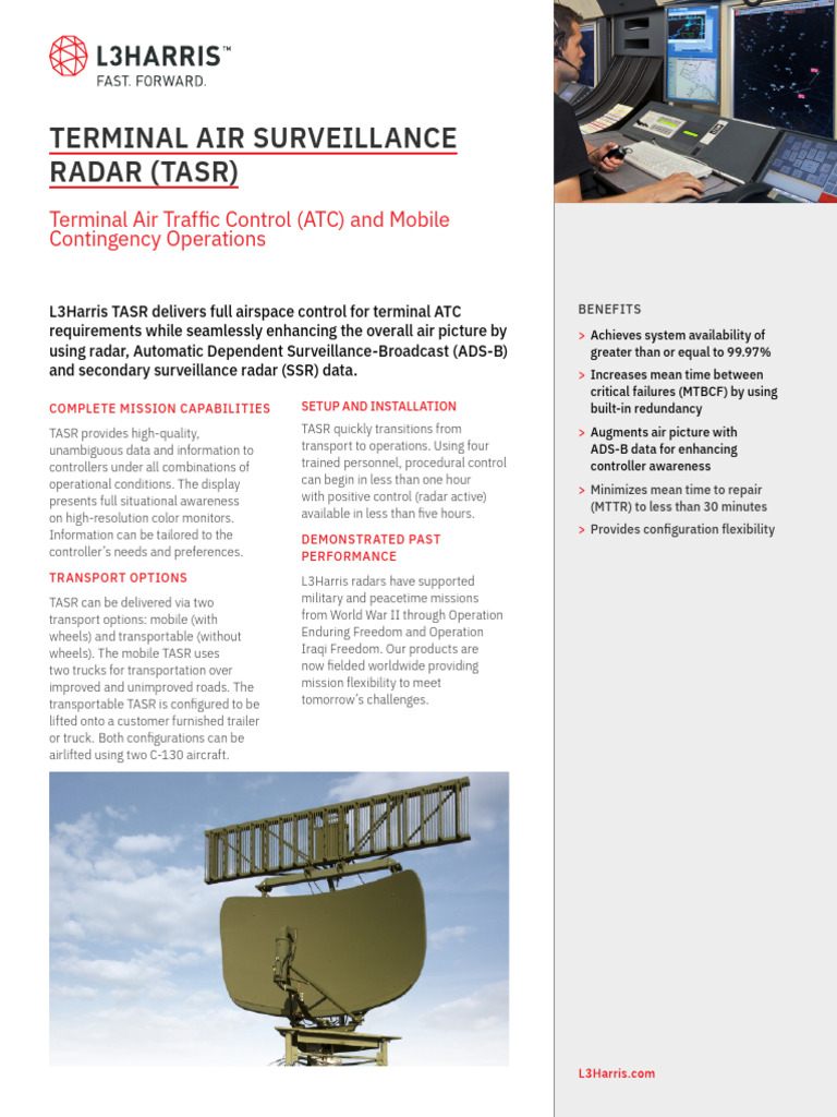 L3harris Terminal Air Surveillance Radar Tasr Sell Sheet Sas | PDF ...