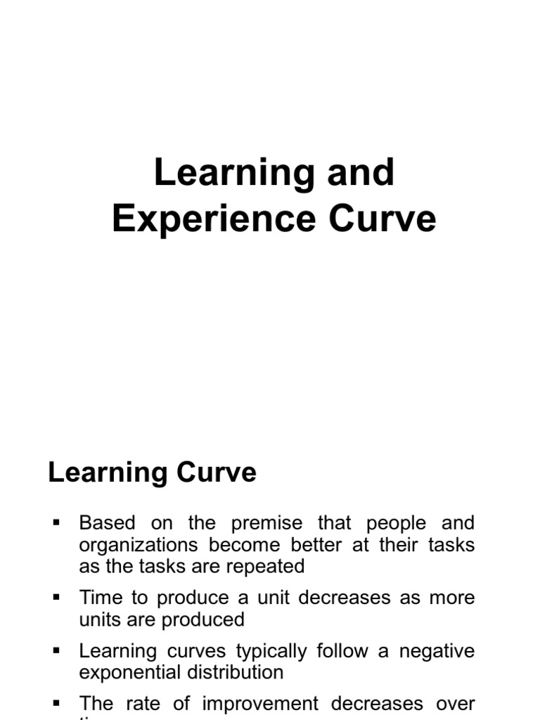 Learning & Experience Curve | PDF | Business | Economies