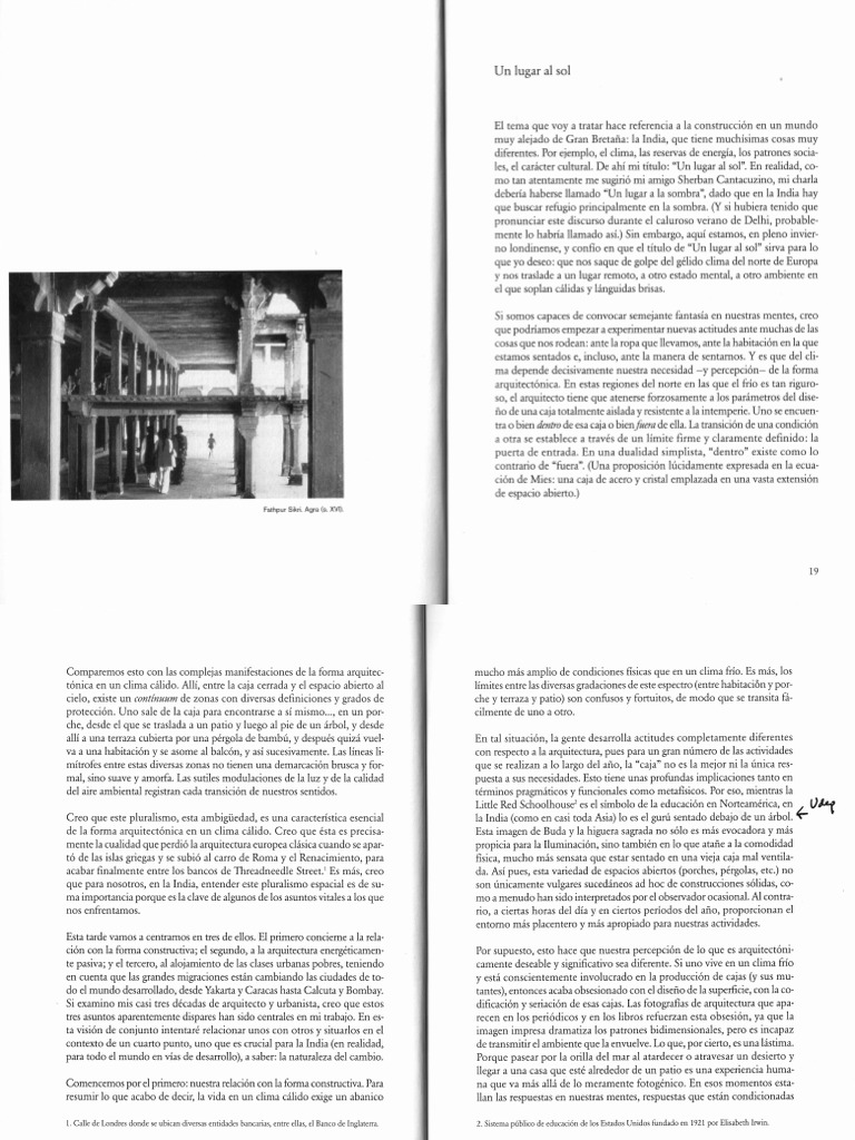 Un Lugar a La Sombra Charles Correa | PDF