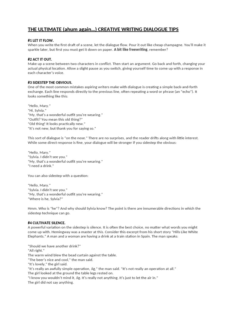 Dialogue checklist | PDF