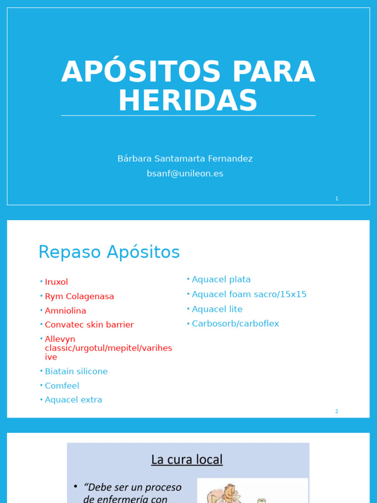 Presentaion P8 ApoÌ Sitos para Heridas | PDF
