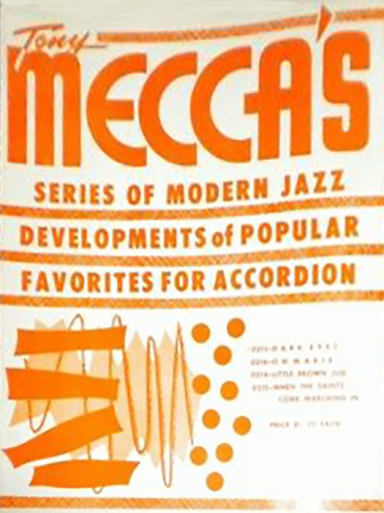 Tony Mecca's Series of Modern Jazz Developments of Popular Favorites ...