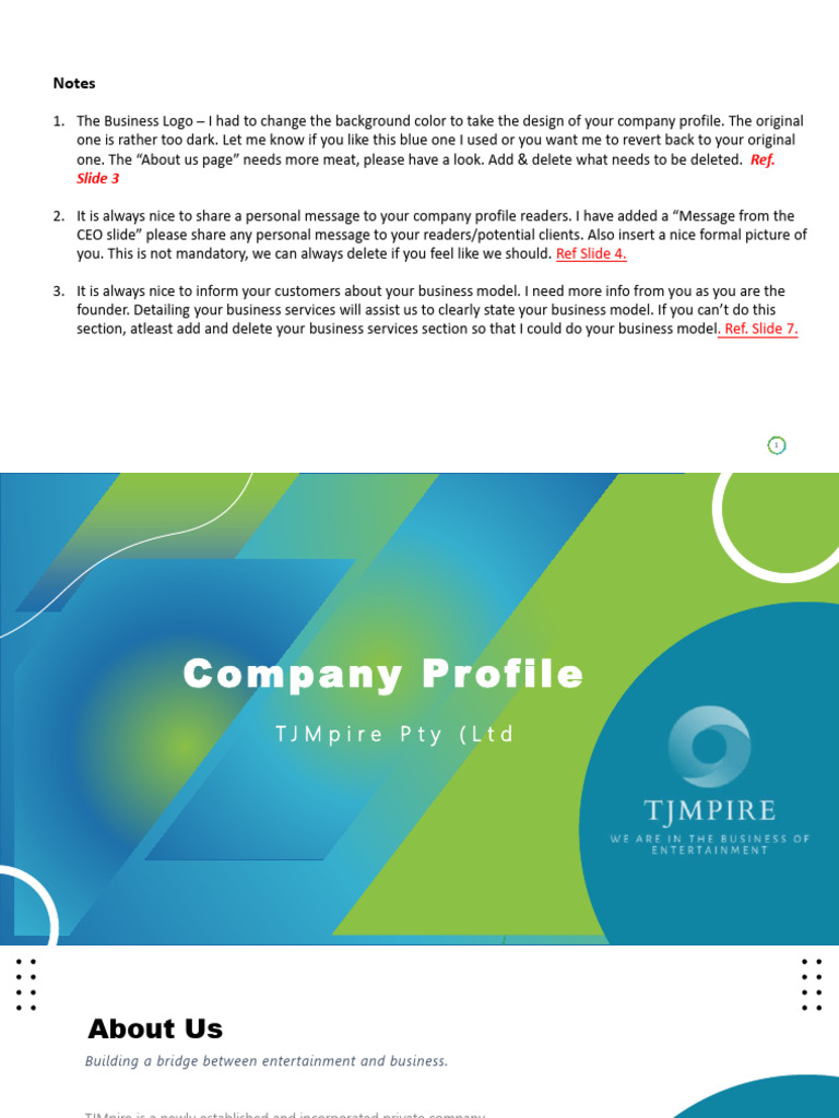 TJMpire Company Profile (Draft) | PDF | Business Economics | Business