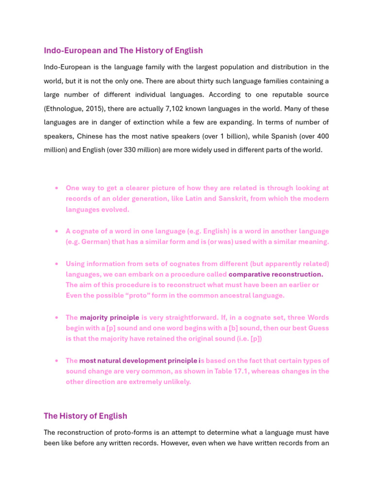 Report LEXICOLOGY Indo European - History of English | PDF | English ...