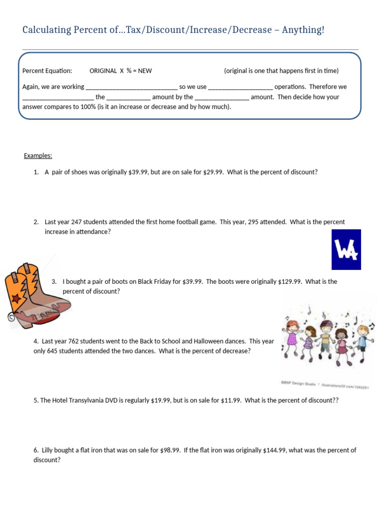 Percent Change Notes | PDF