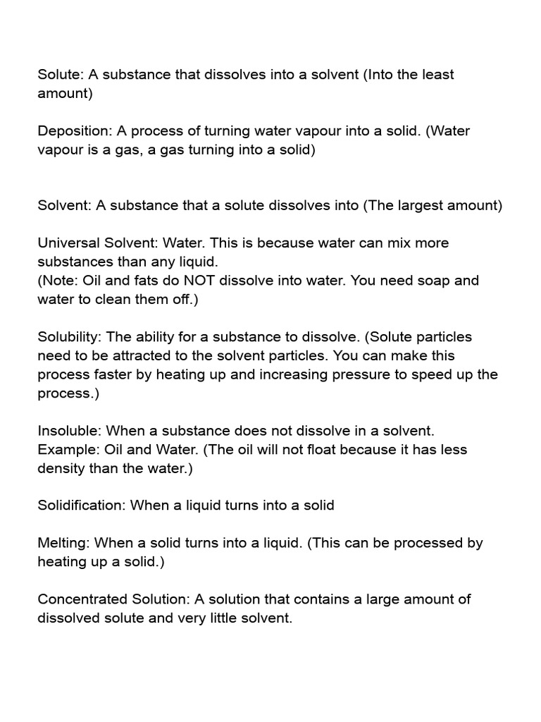 Solutes and solvents | PDF | Mixture | Solubility
