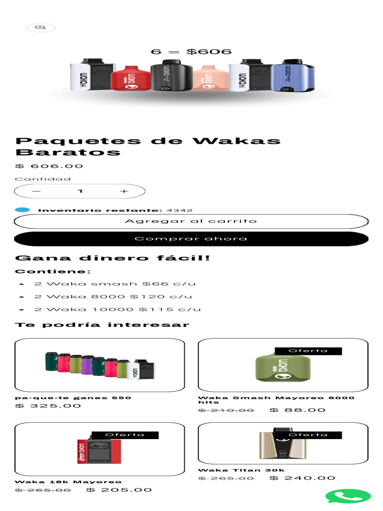 Paquetes de Wakas Baratos - Tu Humo | PDF