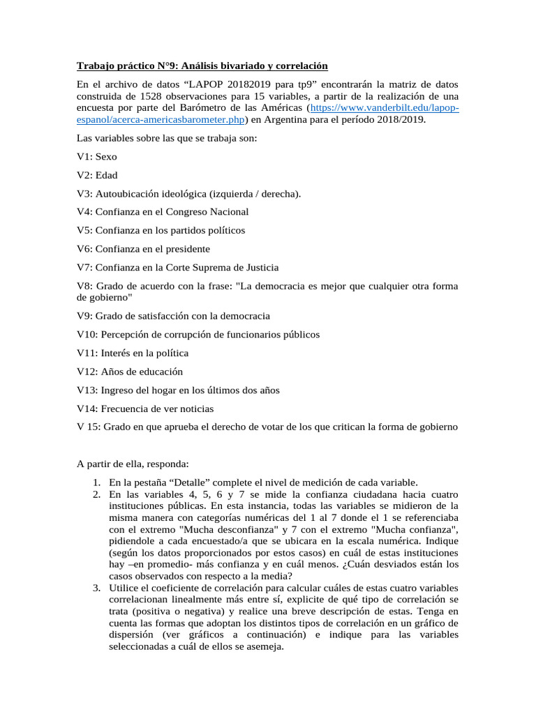 TP 9 Consignas | PDF