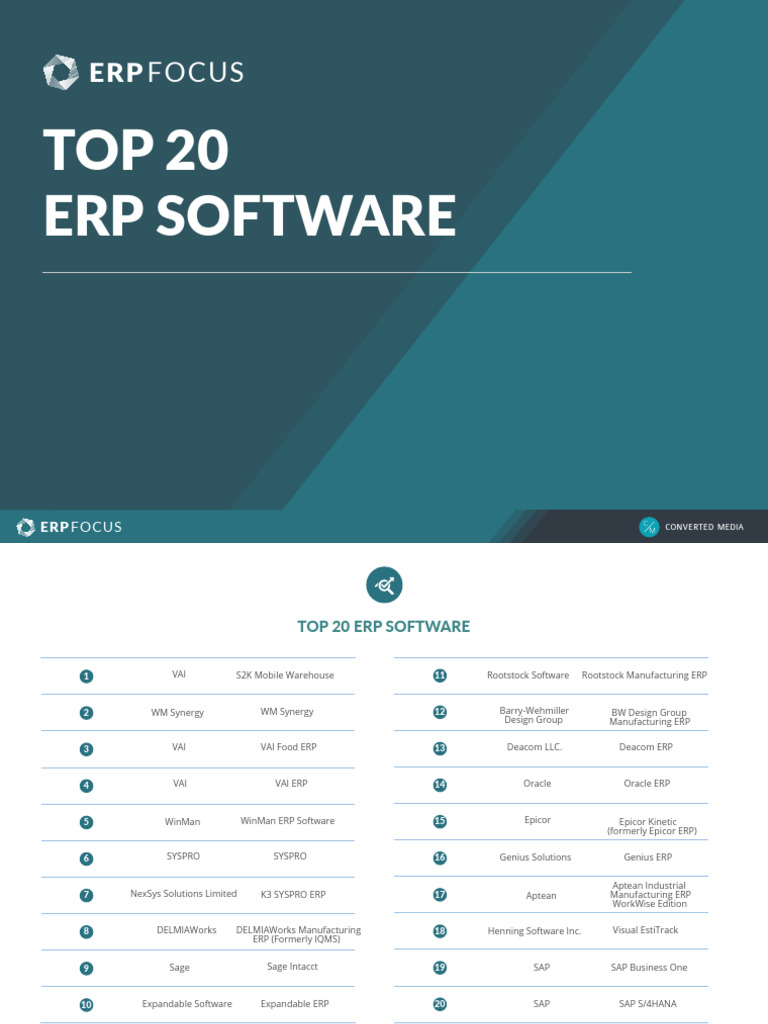 Top 20 Erp Software Comparison Guide 2024.Original | PDF | Mobile App ...